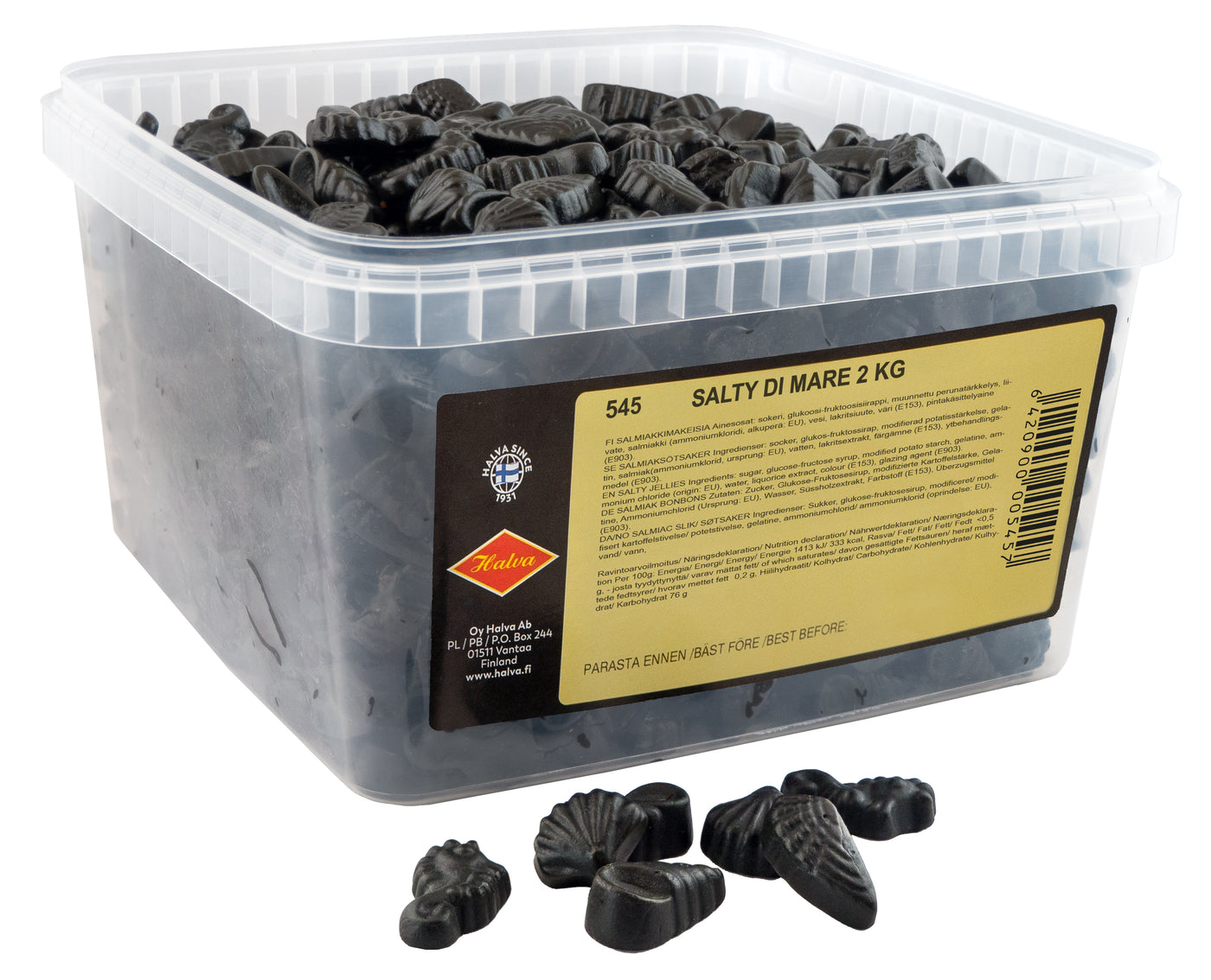 Halva Salty di Mare salmiakki 2 kg – halva.fi